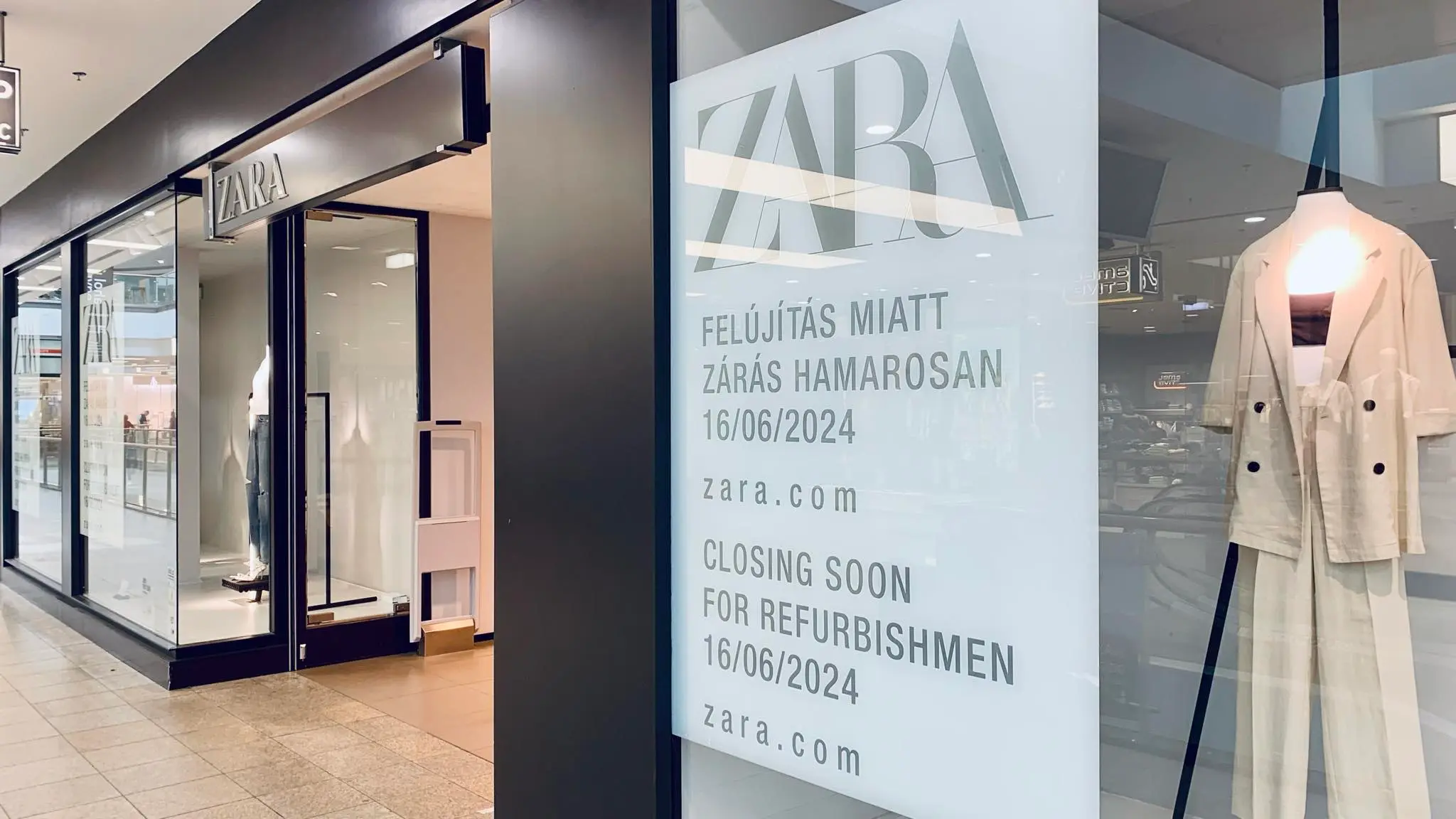 Átmenetileg bezár a ZARA debreceni üzlete - Debrecenben Hallottam